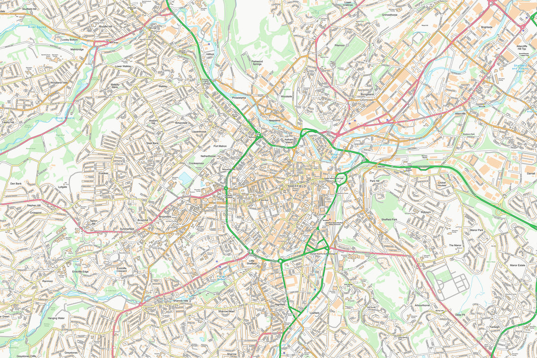 Sheffield City Centre Map – Phil Sproson Photography